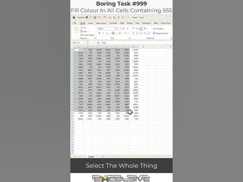 Excel Time Savers : Select Multiple Cells With Find & Replace - YouTube