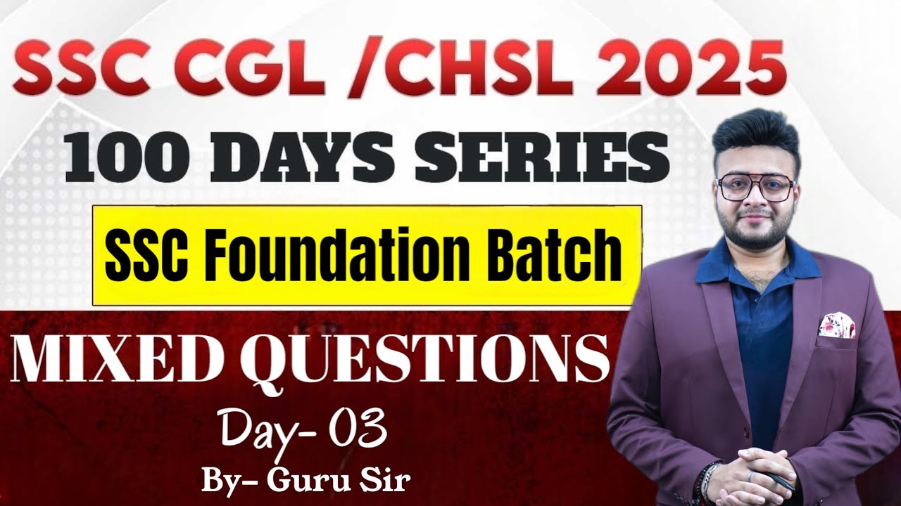 🔴 Live English mock test 2025| SSC CGL English 2025 Classes | English ...