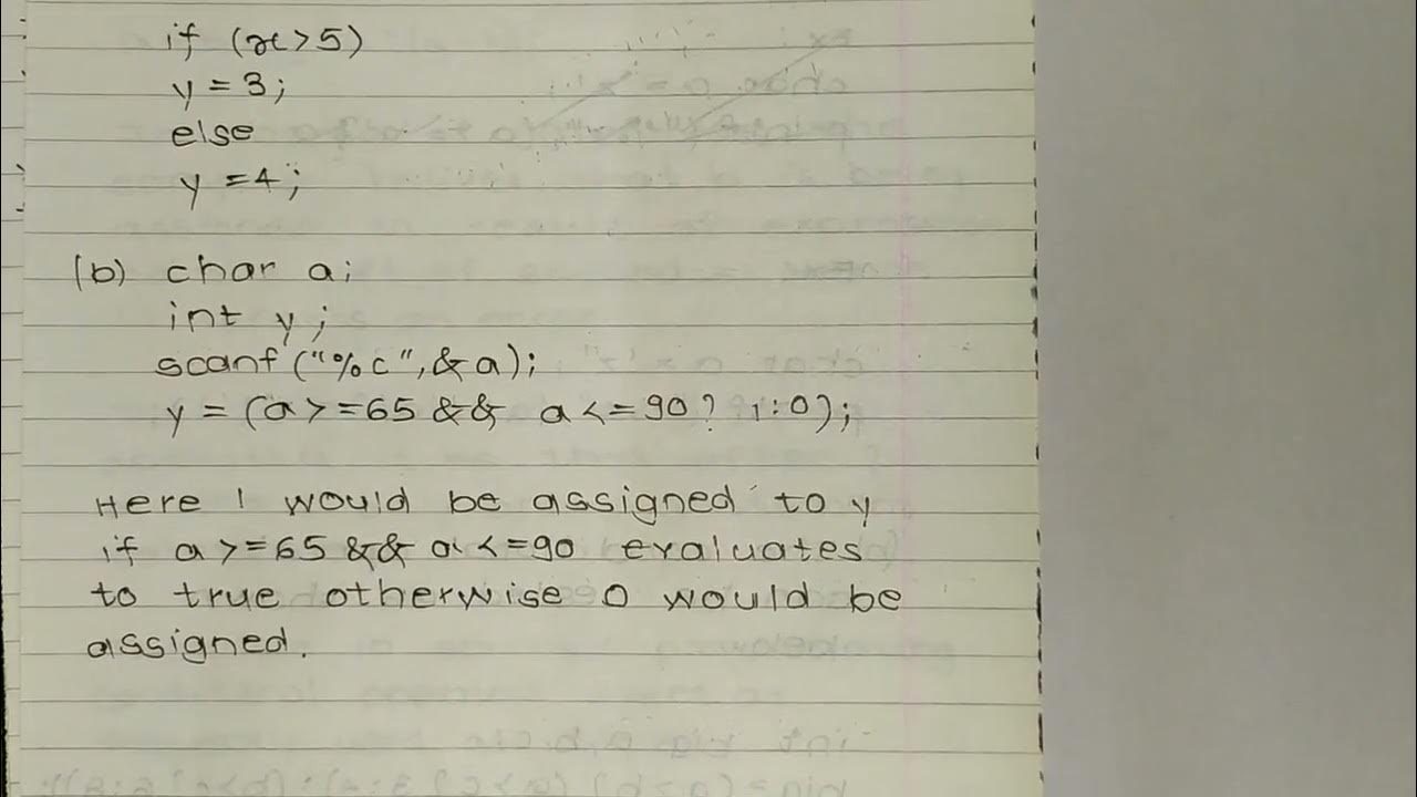 #video 52 # C programming (*conditional operator*) - YouTube
