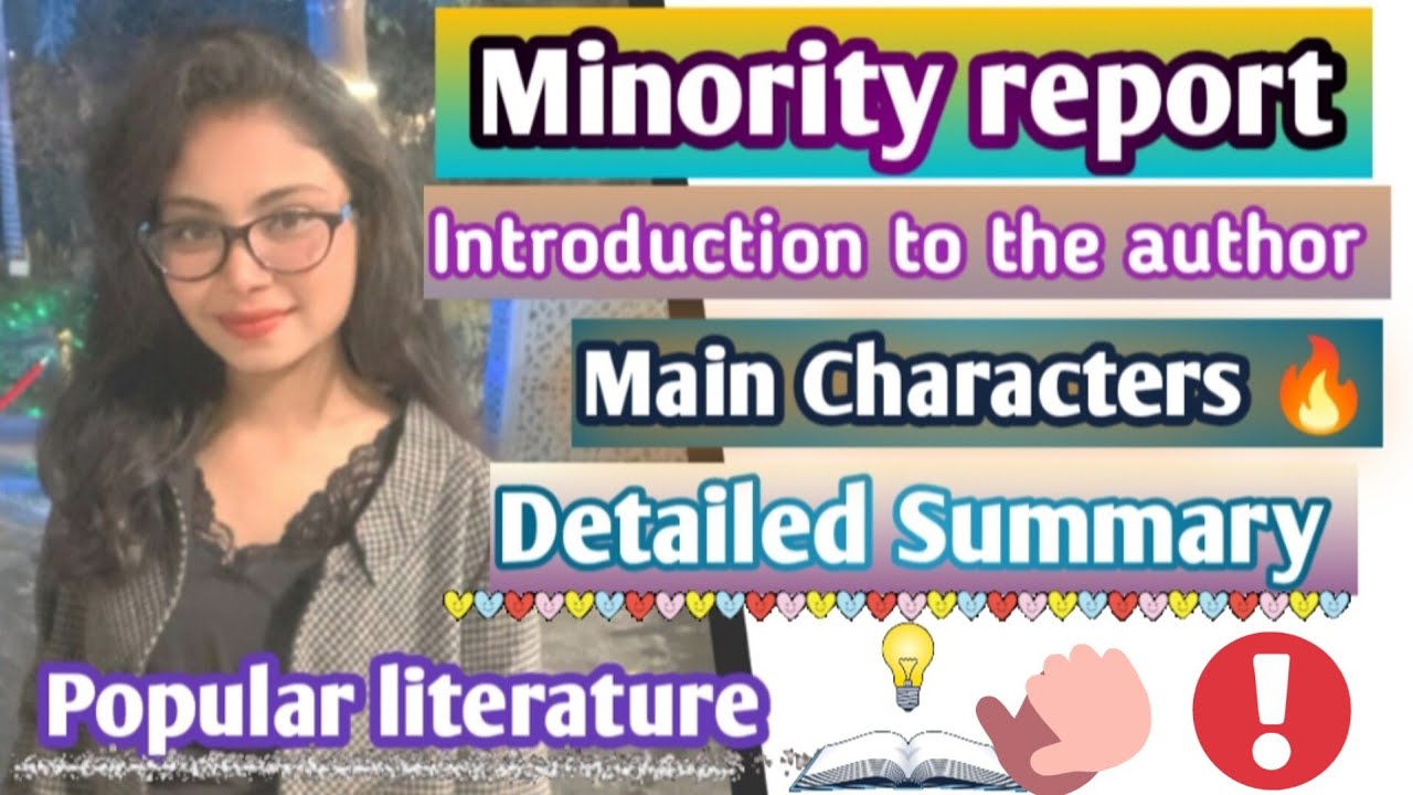 Minority report by Philip k. Dick। Detailed Summary & analysis ।Main ...