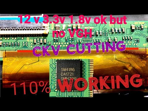 LSC320AN09 panel no disply repair || SM4186 no disply || CKV CUTTING || sanyo 32\