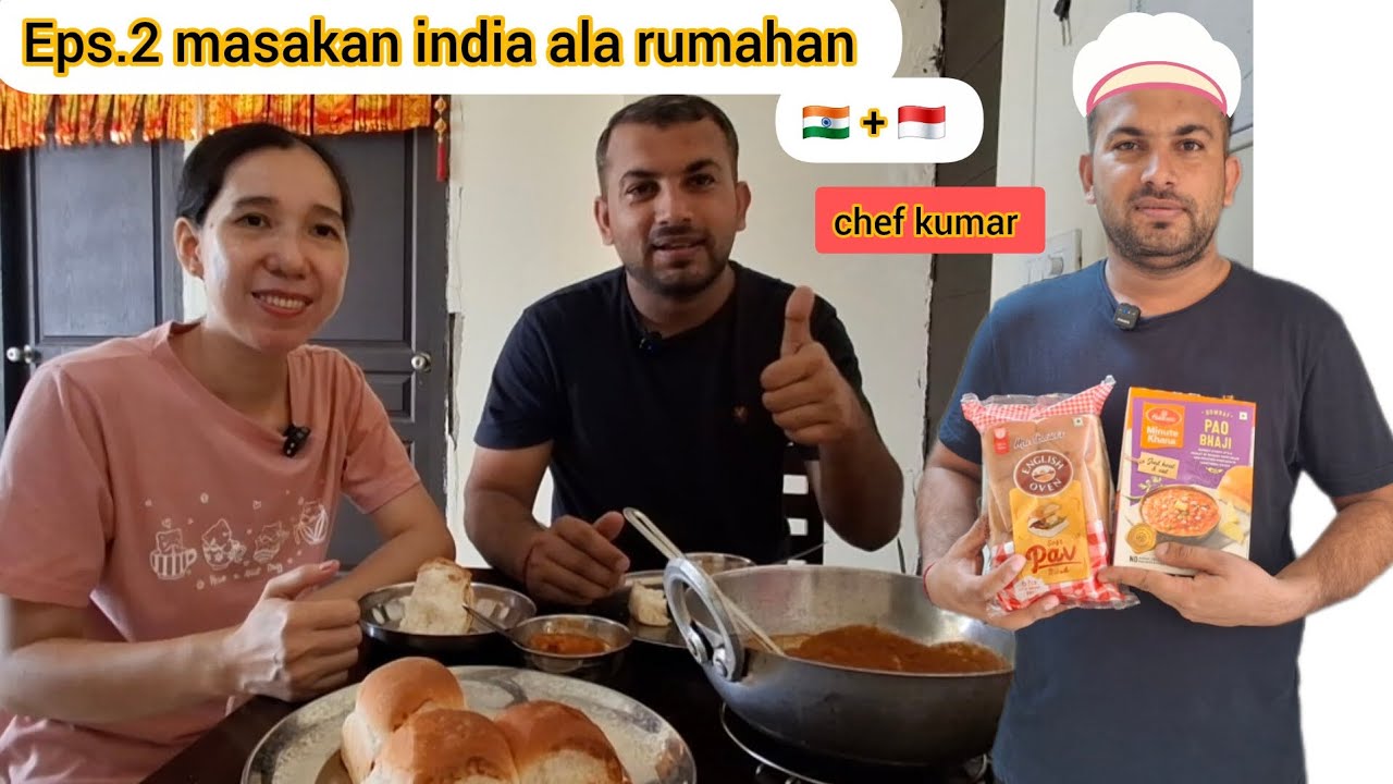 #02 Masak makanan india khas Mumbai india pao bhaji || tinggal di india ...