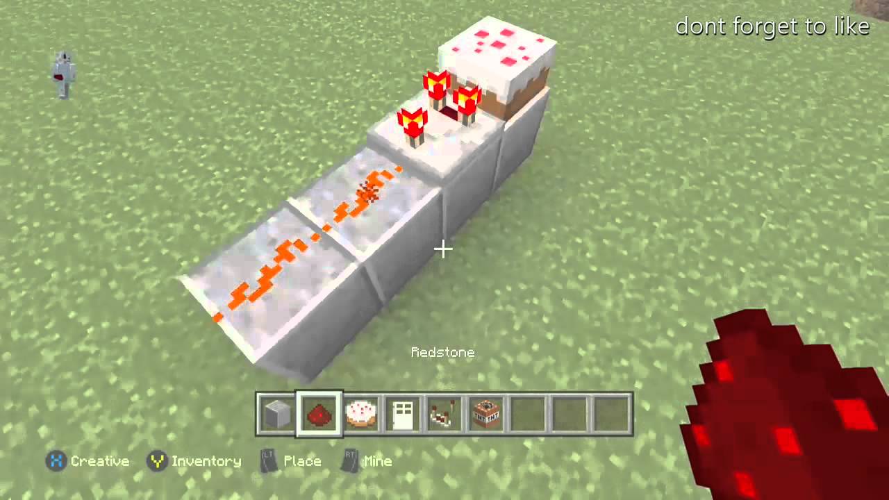 how to do cake redstone - YouTube