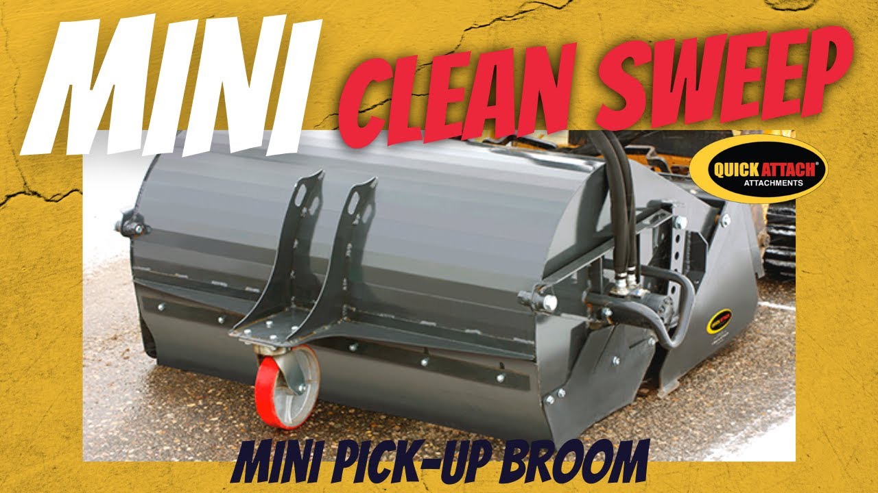Quick Attach Mini Skid Steer Street Sweeper Pick up Broom Attachment ...