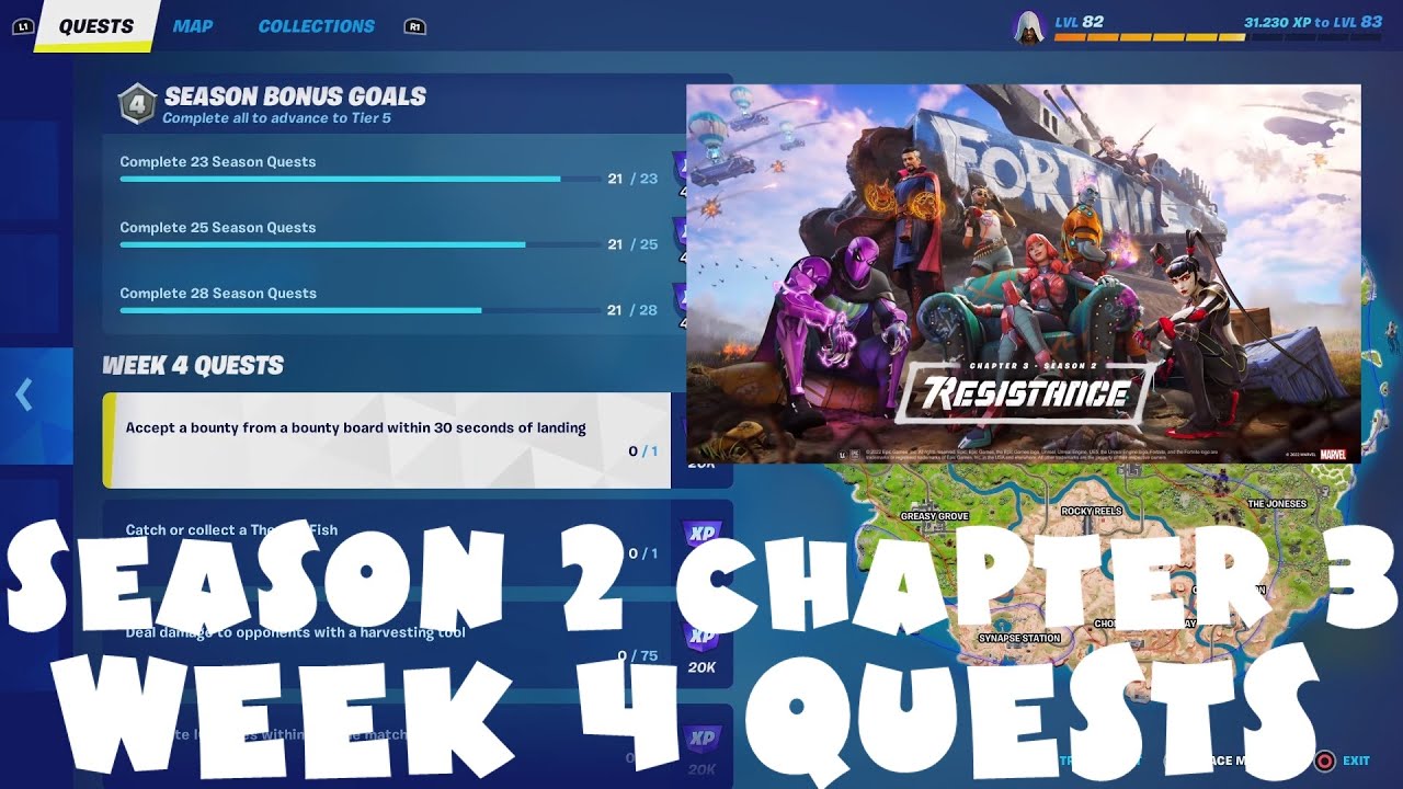 (Season 20) ALL Week 4 Challenges Guide - Fortnite Chapter 3 Season 2 ...