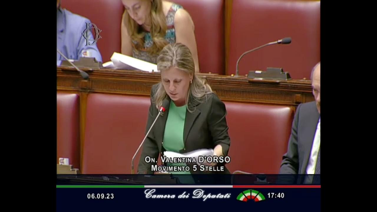 Valentina D'Orso - M5S Camera - intervento in Aula | 6/09/2023 - YouTube Valentina D'Orso - M5S Camera - intervento in Aula | 6/09/2023 - YouTube