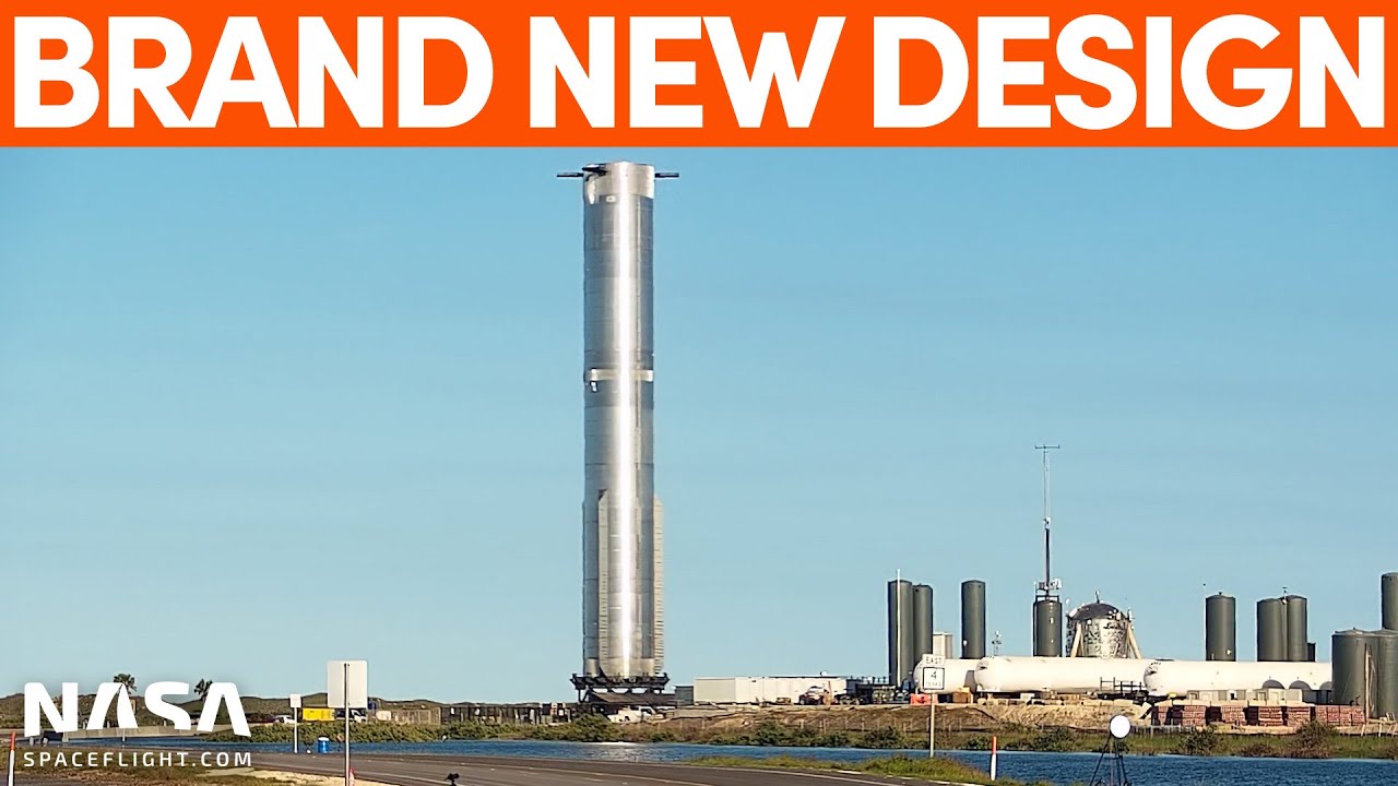 Booster 9 Rolls Out With All New Design | SpaceX Boca Chica - YouTube