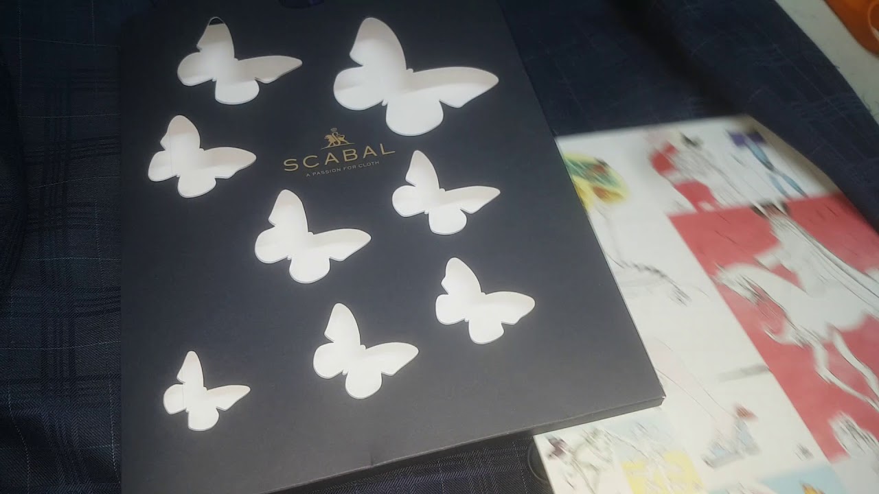 SCABAL SALVADOR DALI VISION FABRIC COLLECTION UP CLOSE FOOTAGE OF ...