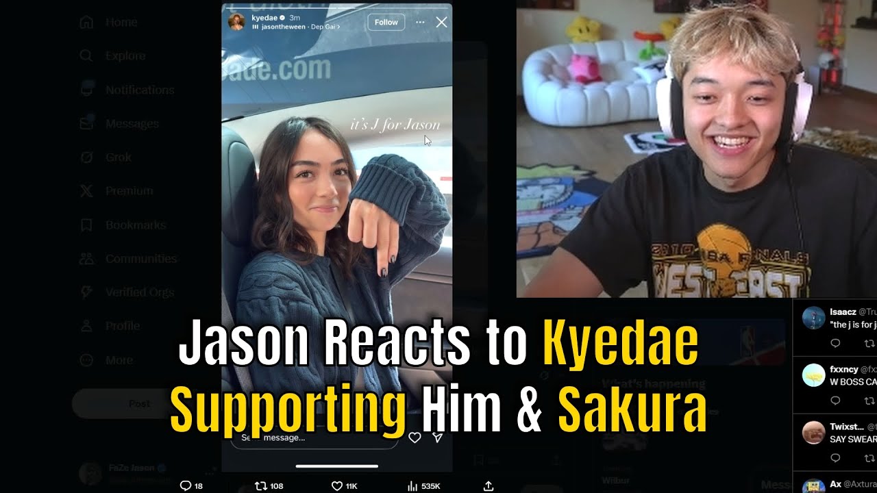 Jason Reacts to Kyedae Supporting Him & Sakura - YouTube