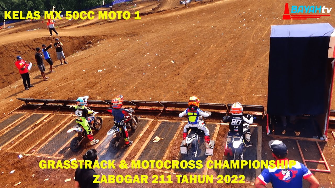 KELAS MX 50CC MOTO 1 | GRASSTRACK & MOTOCROSS CHAMPIONSHIP ZABOGAR 211 ...