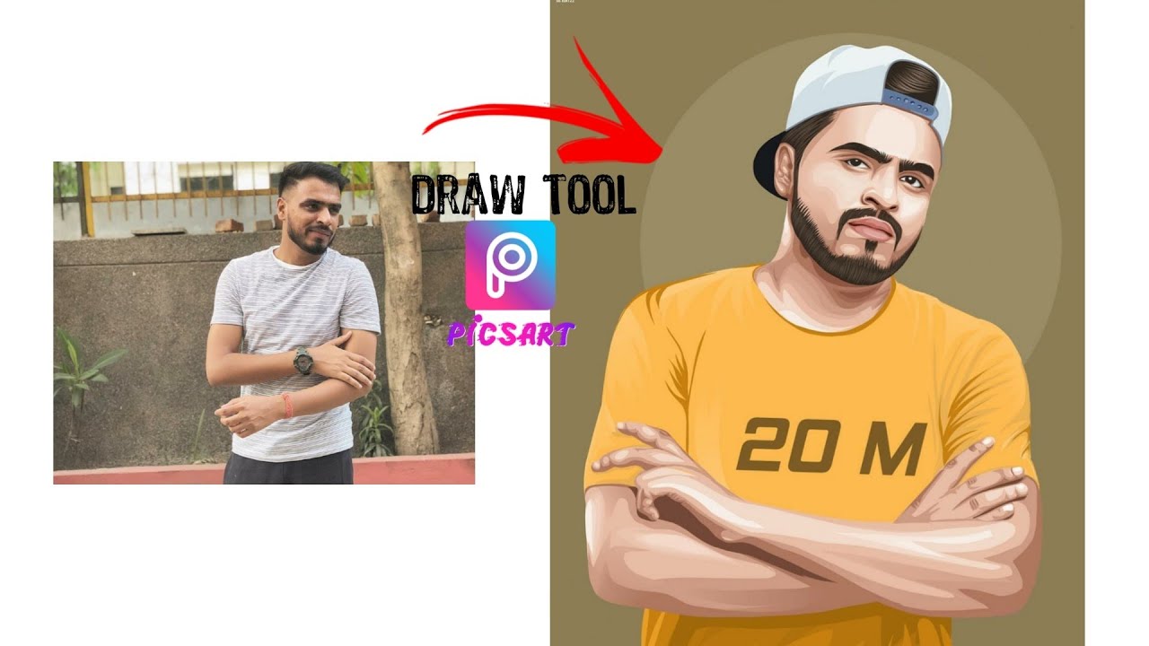 PicsArt Tutorial-Cartoon Art in PicsArt - How To Make Vector Art in ...