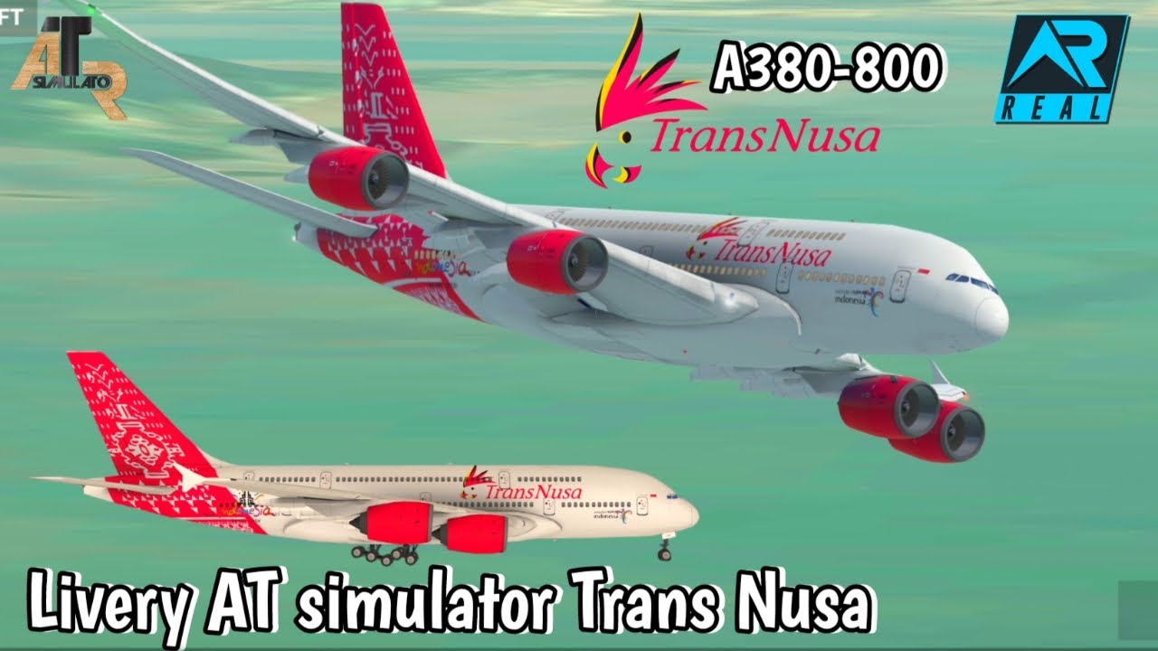 RFS || Livery AT simulator A380 800 Trans Nusa || Takeoff - YouTube