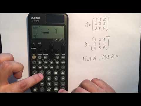 Como hacer multiplicacion de matrices usando casio fx-991CW - YouTube