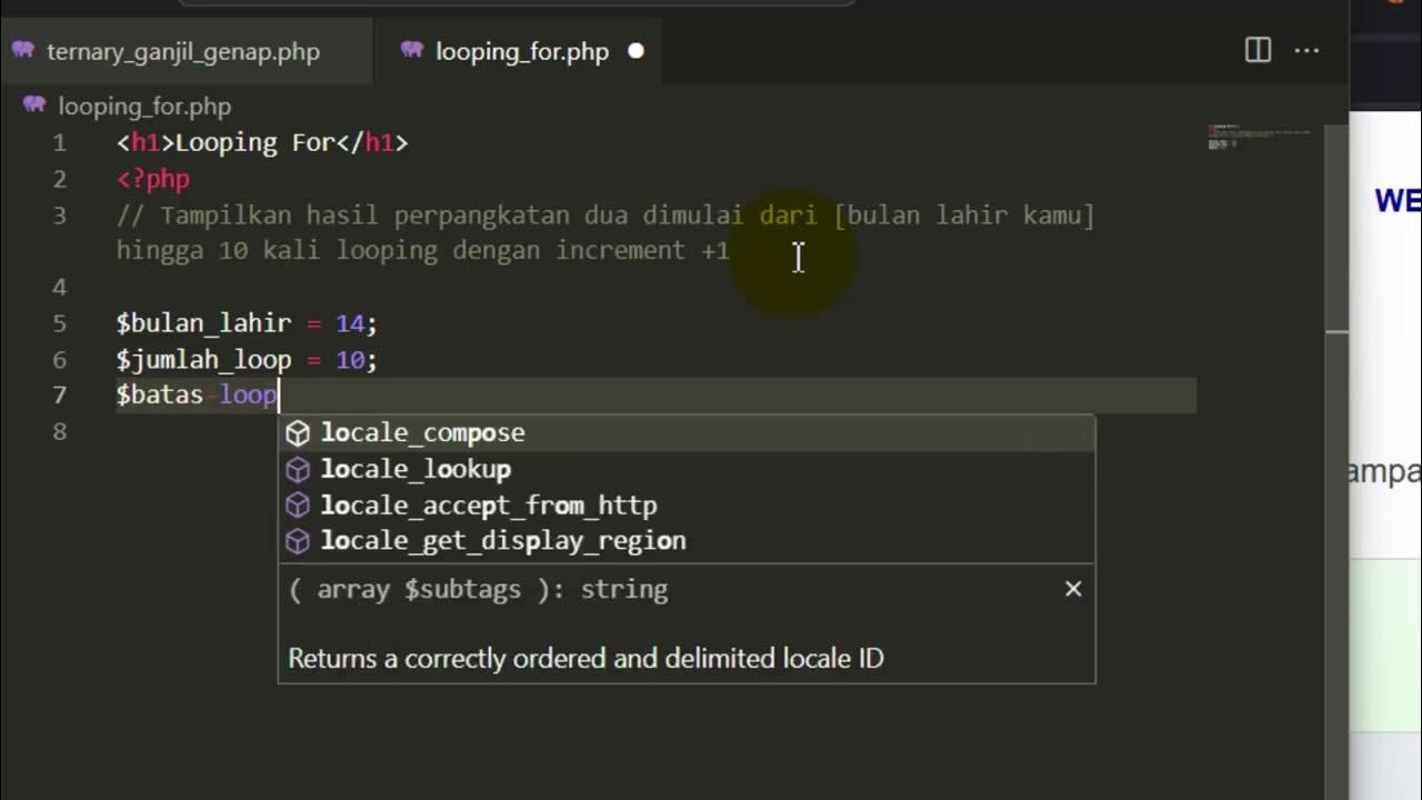 Latihan Looping For PHP | DIPA Joiner - YouTube