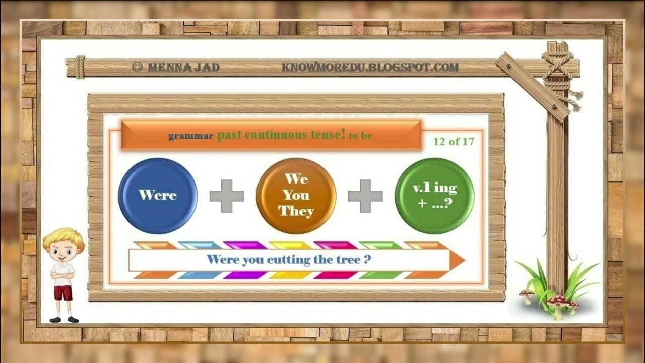 grammar { past continuous tense } v.to be - YouTube