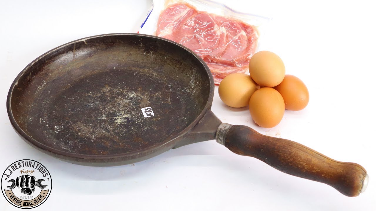 Damaged Frying Pan Restoration - YouTube