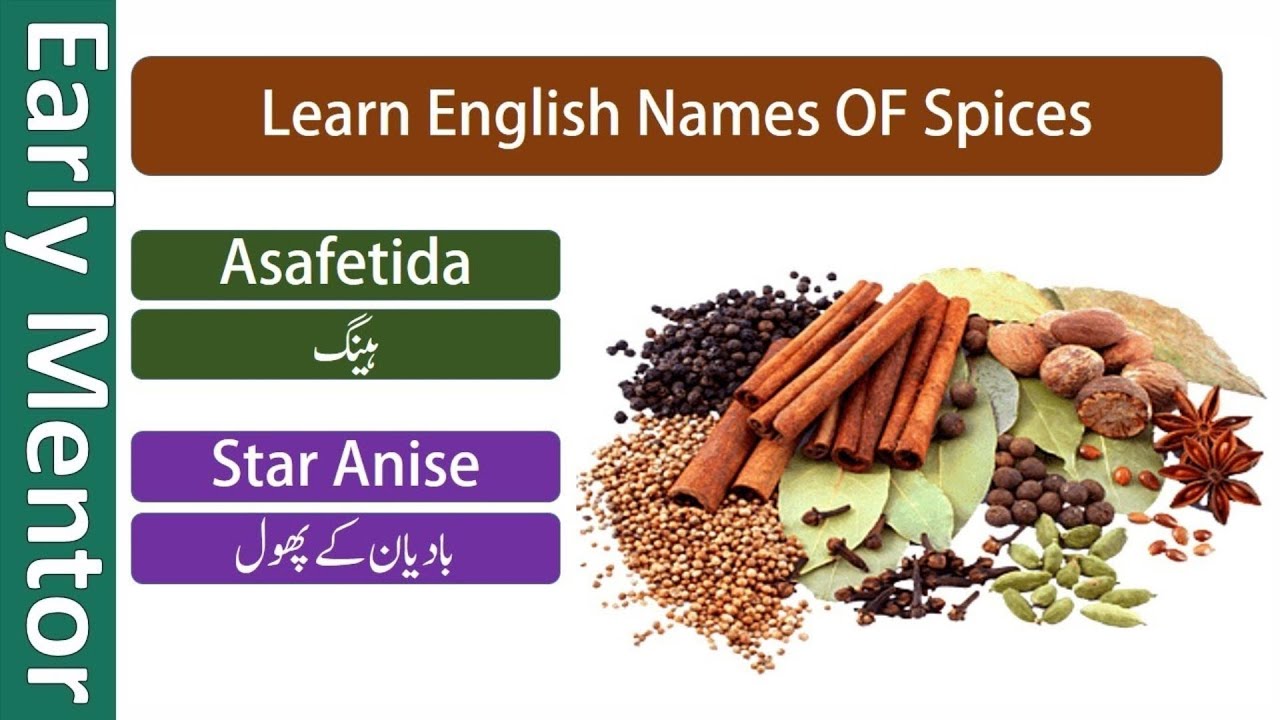Spices English Names | English Sentences For Everyday | Learn English ...