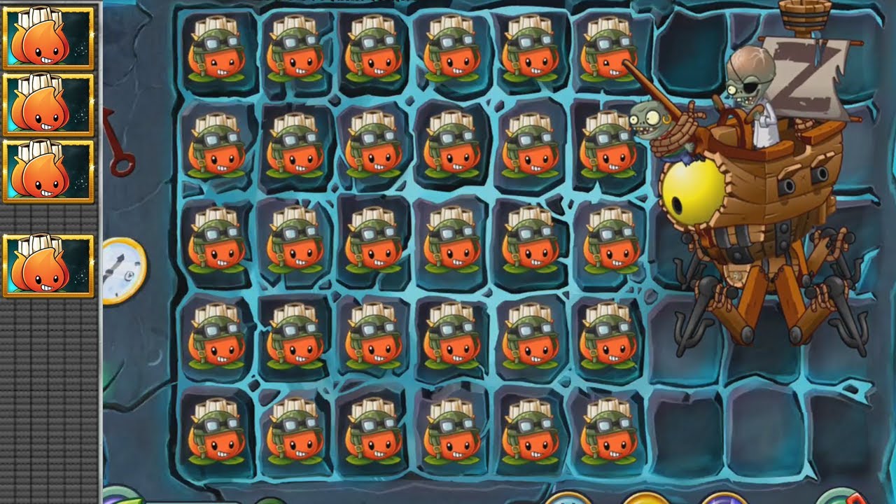 Plants vs Zombies 2 - A.K.E.E. vs all Zomboss - YouTube