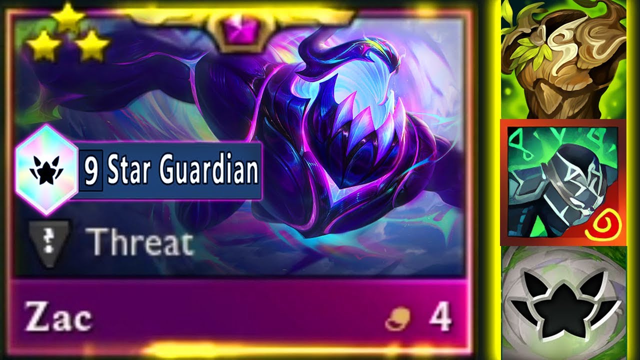 9 Star Guardian⭐⭐⭐ Zac infinity Heal TFT SET 8 - YouTube