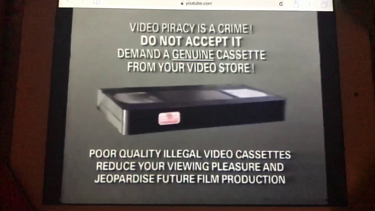 Piracy Warning Warner Home Video - YouTube