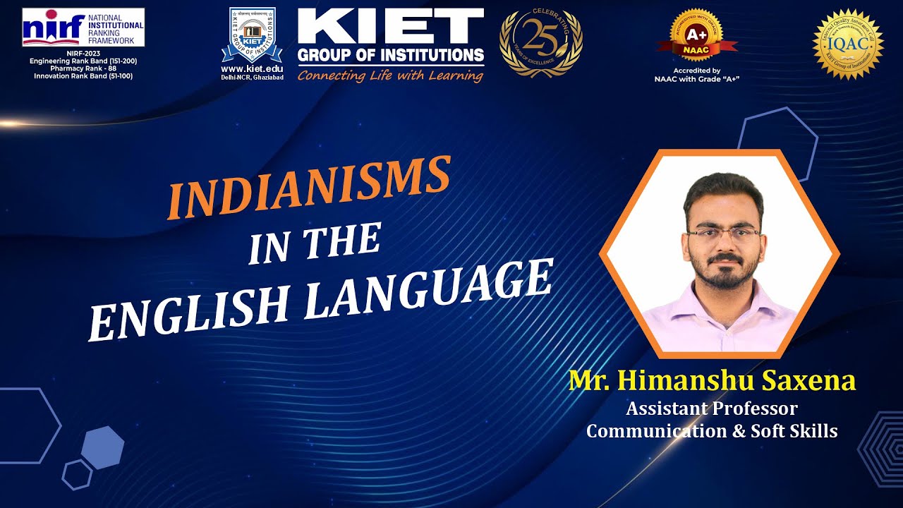 Indianisms in English Language | English Communication | Mr. Himanshu Saxena - YouTube