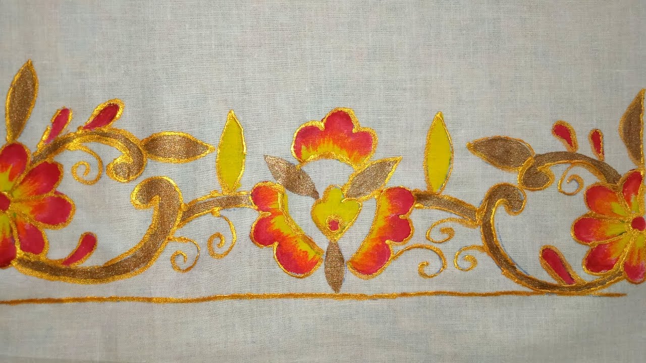 Border Design On Fabric Fabric Paint Tutorial With Border Design border-design-on-fabric-fabric-paint-tutorial-with-border-design