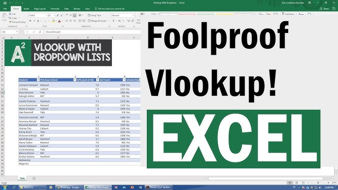 Excel Vlookup With Drop Down Excel For Beginners Indirect With VLOOKUP