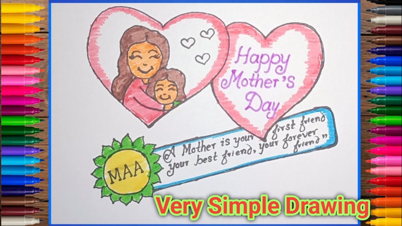 Mother's day special drawing easy | Happy Mother's Day | Mothers Day ...