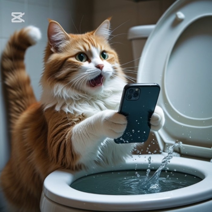 A Cat’s Digital Disaster🐱📱💧#disastercat #viralpets #phonecase subscribe ...