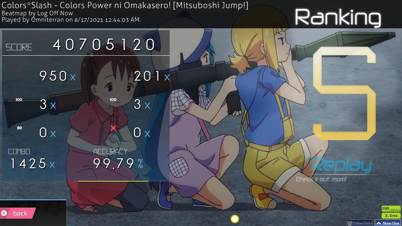 (osu!) Colors*Slash - Colors Power ni Omakasero! [Mitsuboshi Jump!] 99. ...