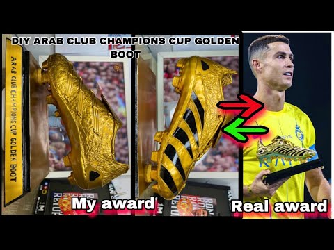 How to make #cr7🇵🇹Golden boot Cristiano Ronaldo arab club champions cup 2023 #mrsanrb