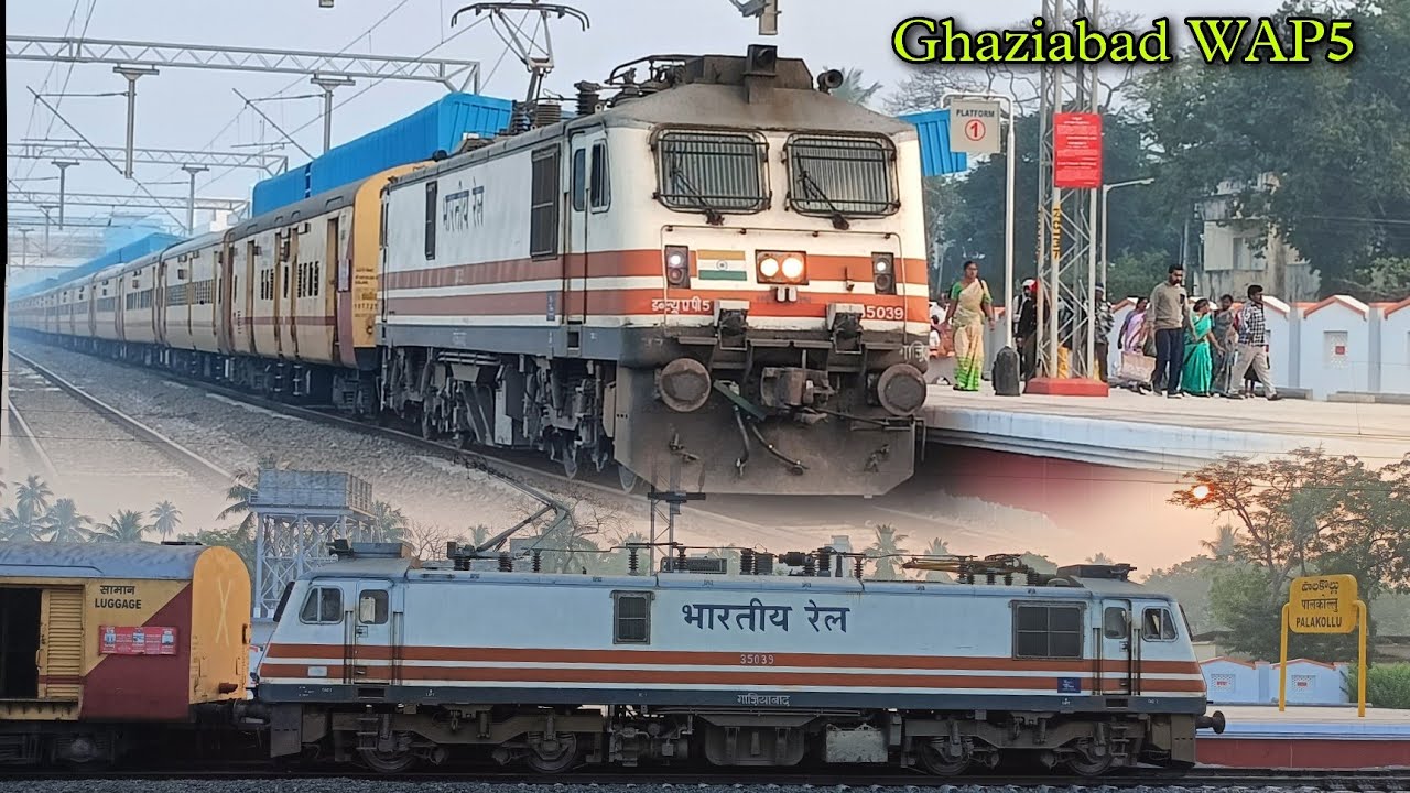 Narasapur Express with OFFLINK GHAZIABAD(GZB) WAP-5 arrival & Departure ...