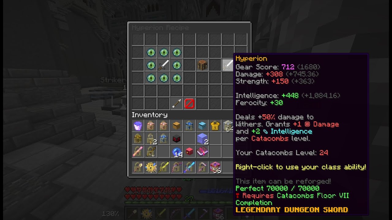 J'ai drop un handle & crafté la Hyperion ?!! ( Hypixel : Skyblock ...