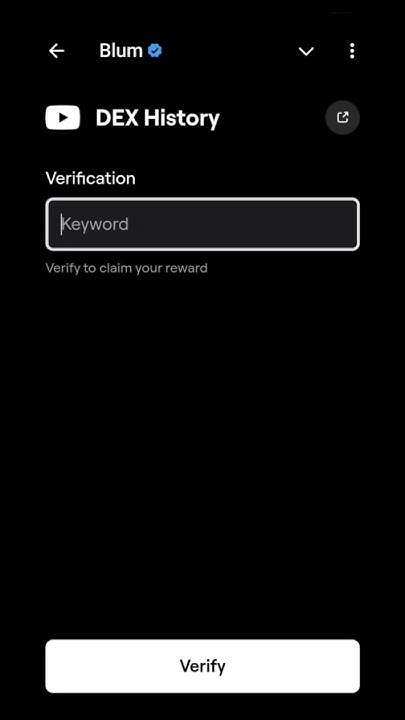 Dex History Blum Video Code | Dex History Blum Today Verification Keyword Today || Dex History ...