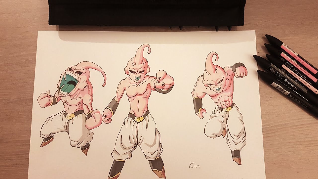 Comment DESSINER BOO de dragon ball z part 4 la coloration - YouTube