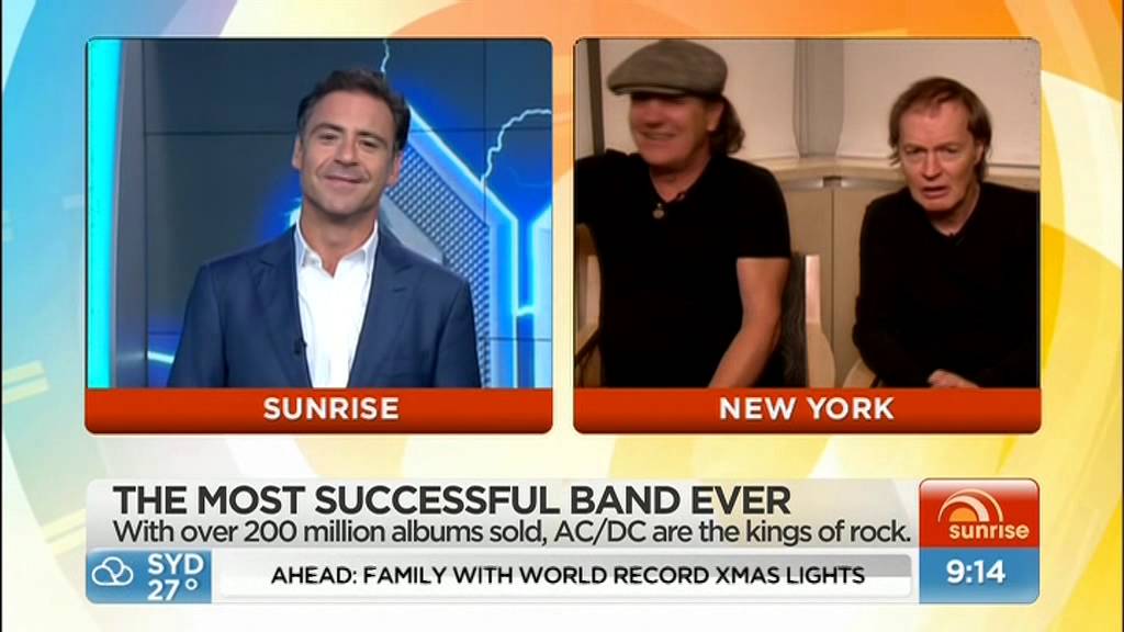 AC/DC - Interview With Brian & Angus (Sunrise Australia 7/12/14) - YouTube