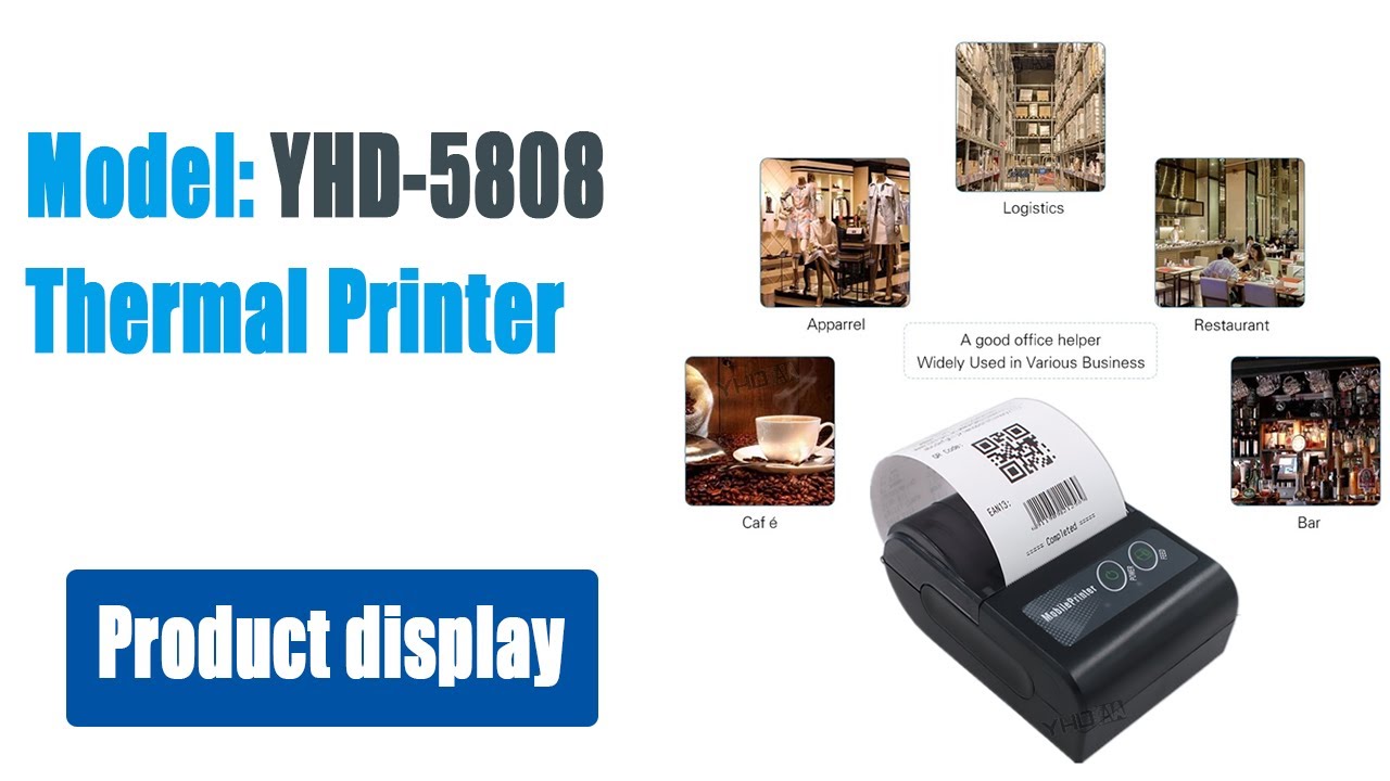 YHDAA Bluetooth Receipt Printer YHD-58C, Boost your working efficiency ...