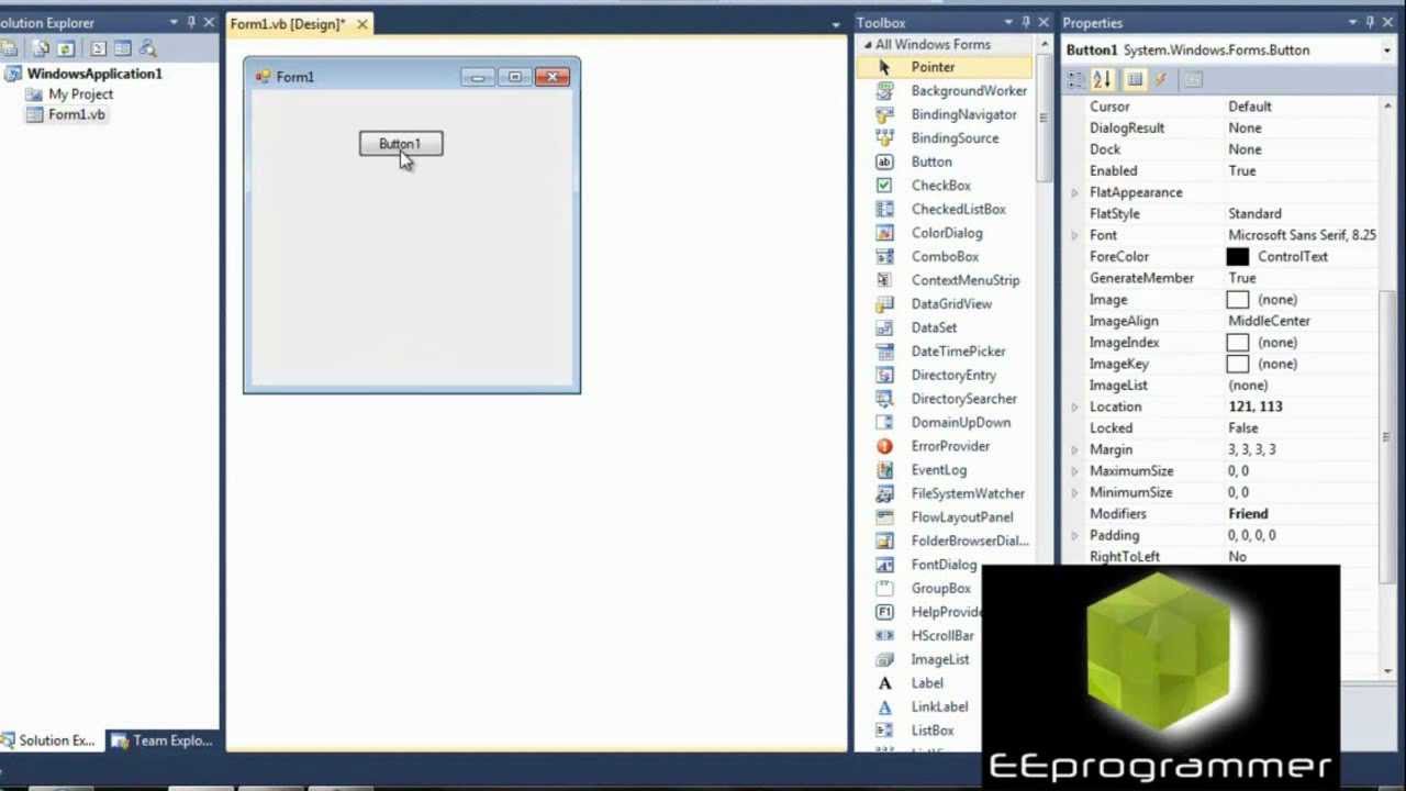 Learn VB from example 01 - VB SPEAKs "Hello World" - YouTube