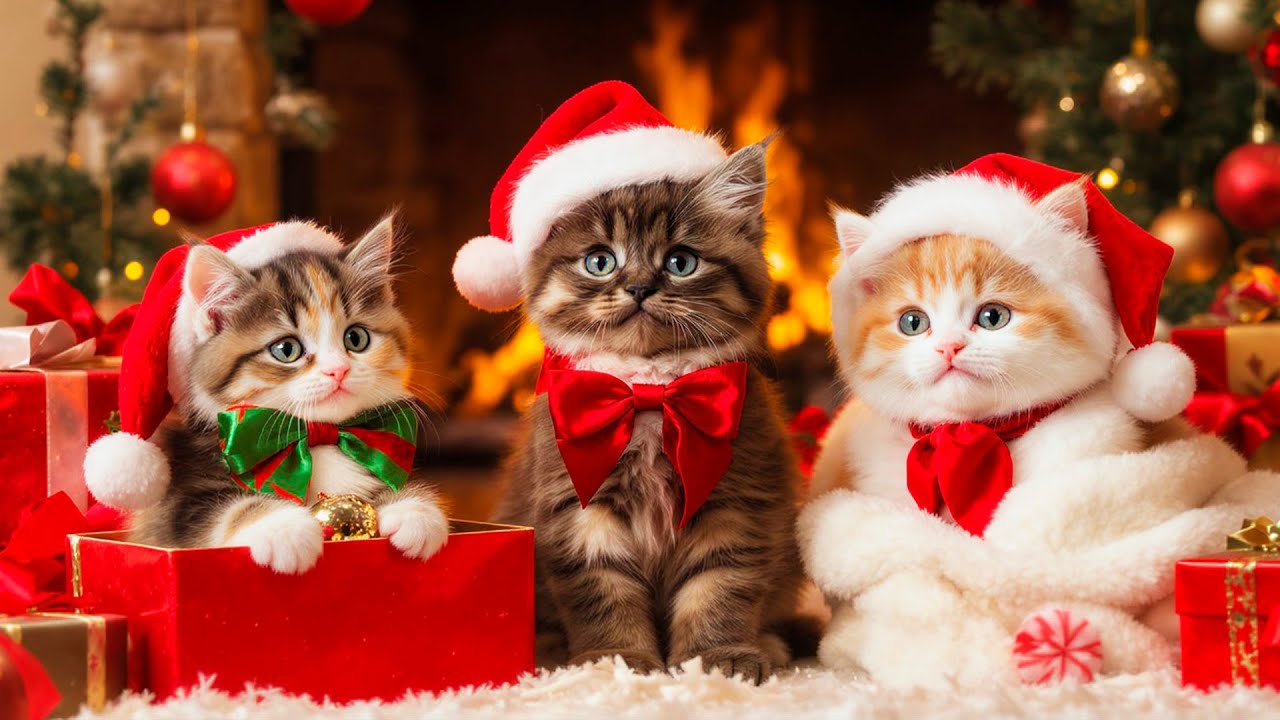 Christmas Kittens!🎄Their First Christmas is Pure Magic! 😻 - YouTube