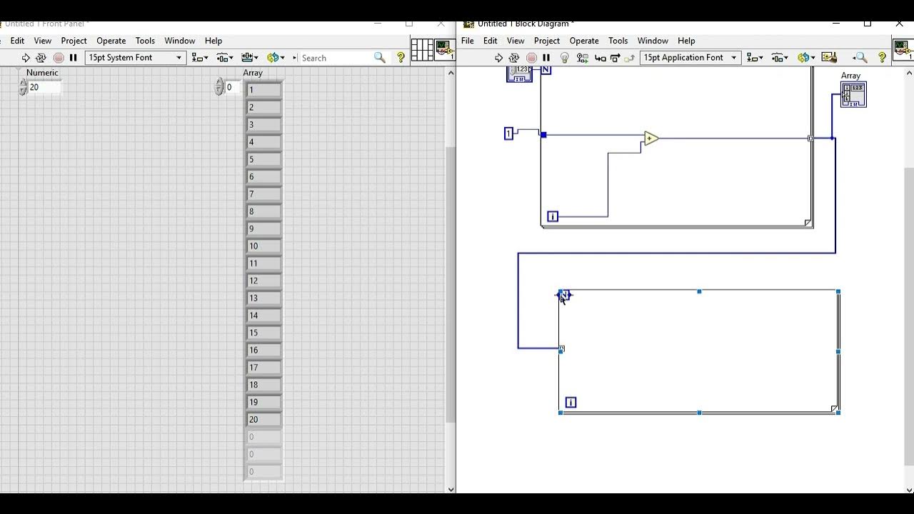 #Basics of for loop in LabVIEW - YouTube