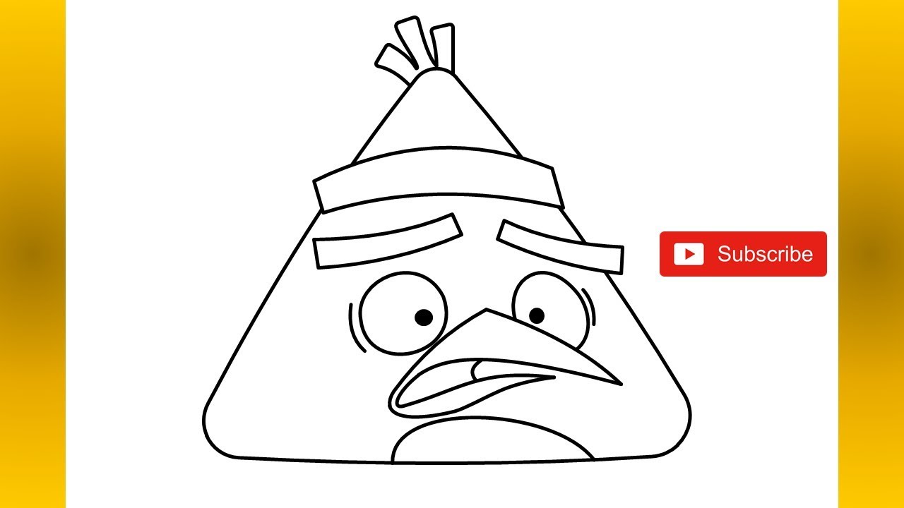 how to draw angry bird drawing - YouTube