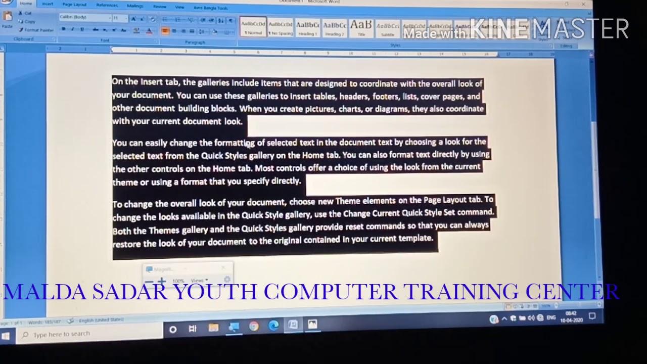 How to use drop cap functions in ms word - YouTube