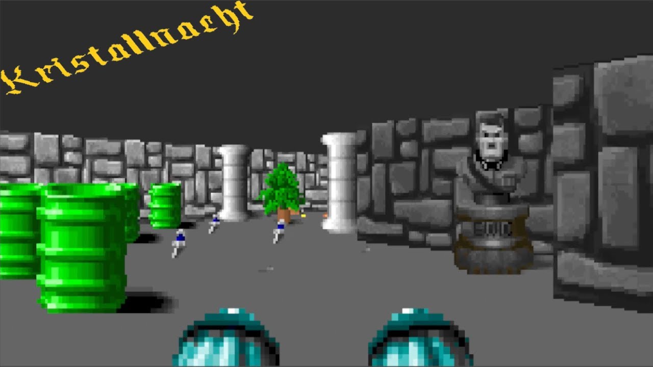 Wolf 3D (TFS): Kristallnacht [DOS] - Level 19 - 99% - YouTube
