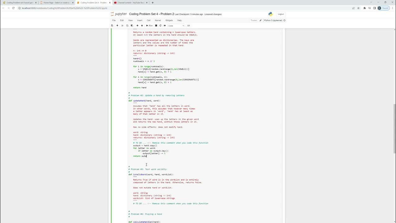 CPSC 2100 Coding Problem Set 4 - Problem 2 - YouTube