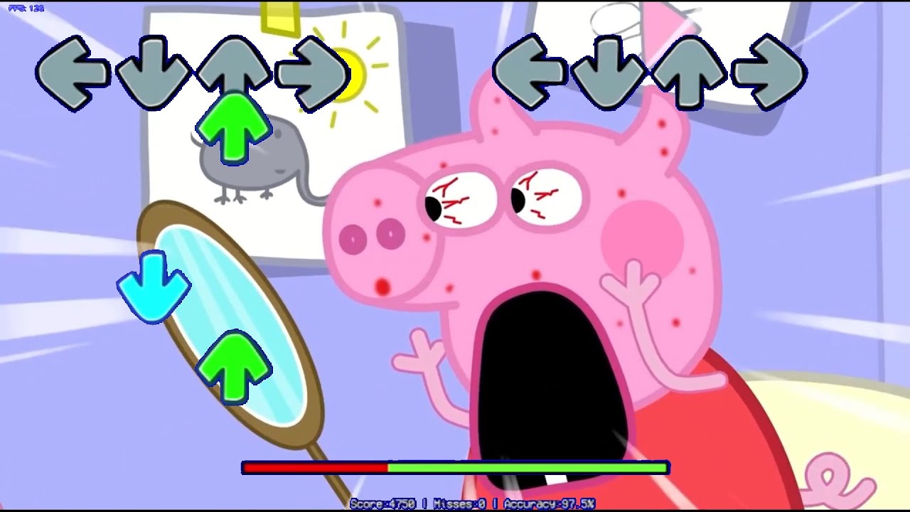 Sick Peppa Pig in Friday Night Funkin be like || Muddy Puddles Funkin ...