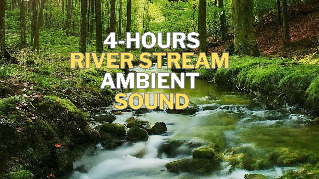 4-Hours River Stream Ambient Sound For Relaxing and Sleeping - YouTube