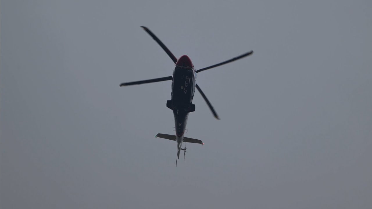 Private Agusta AW109 [G-LVLY] flying above my house - YouTube