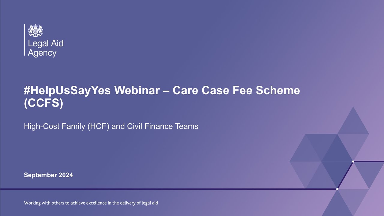 Counsel Fees for the Care Case Fee Scheme - YouTube