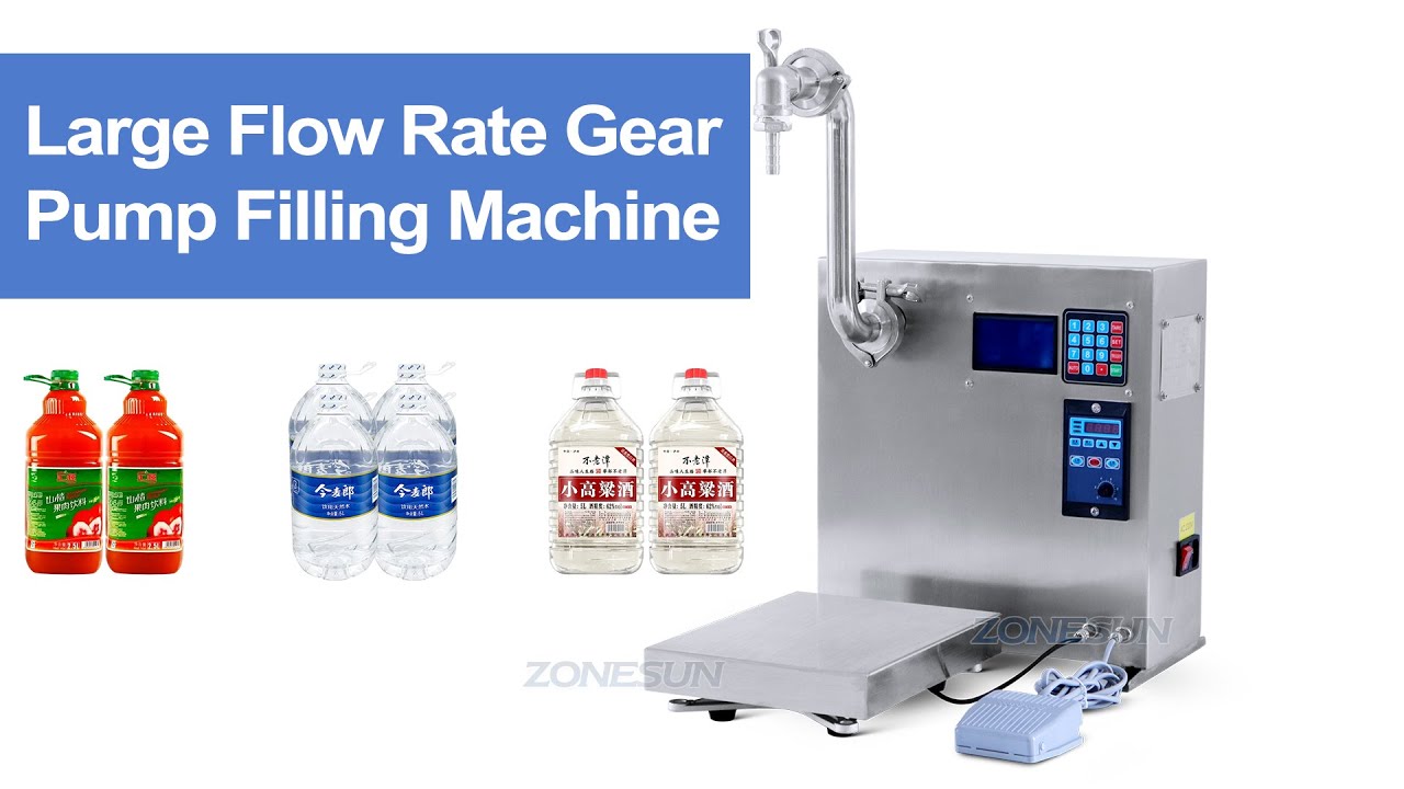 How to use zs-gpw1 Large Flow Rate Gear Pump Filling Machine - YouTube