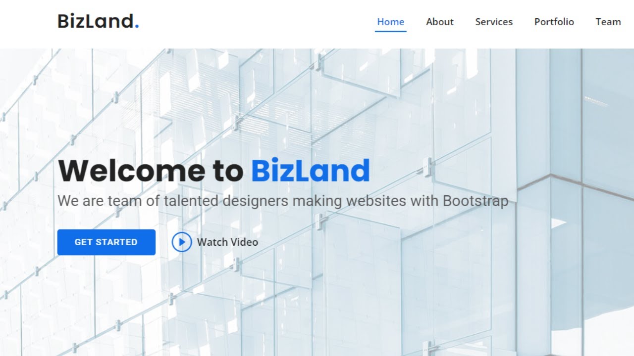 Bizland website template for beginner | part-2 - YouTube